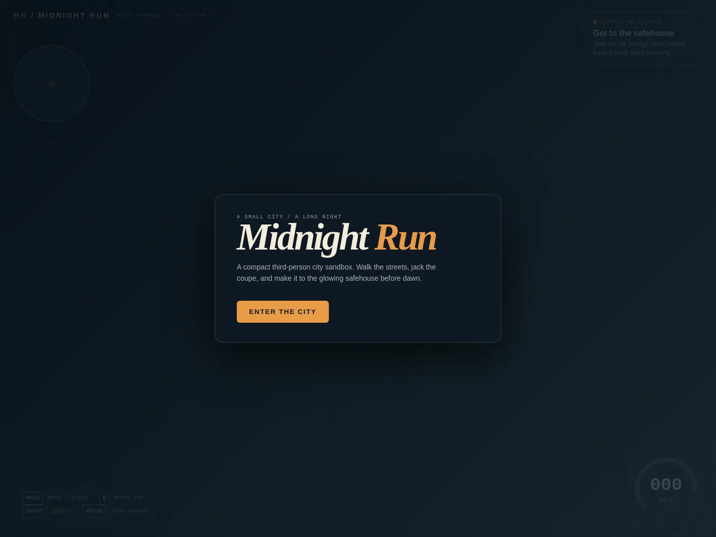 GTA-Style 3D Browser Game