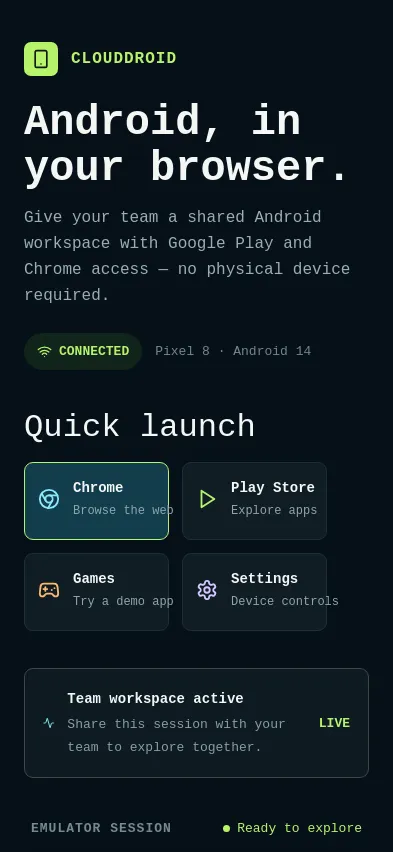 Android Cloud Emulator