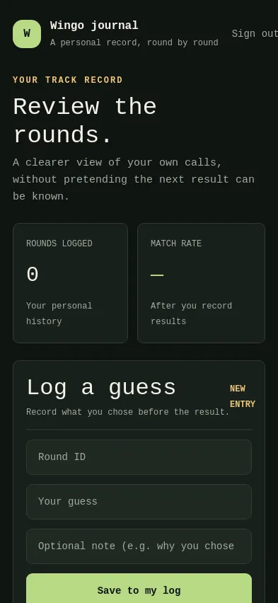 Wingo Predictor App