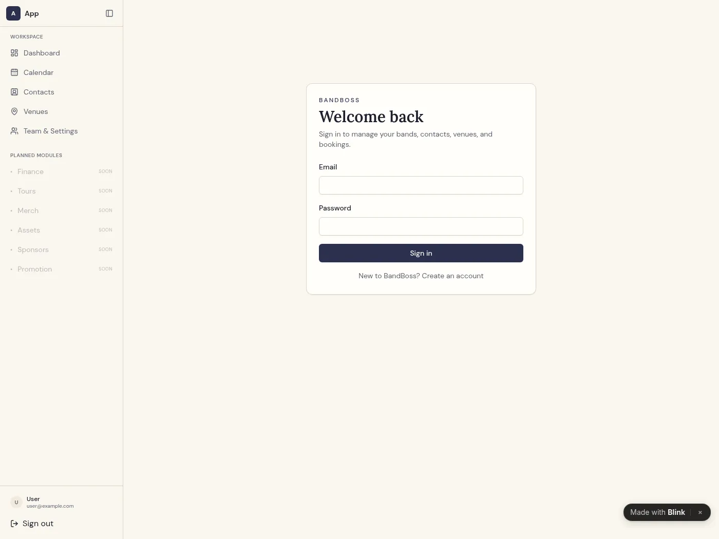 BandBoss Platform
