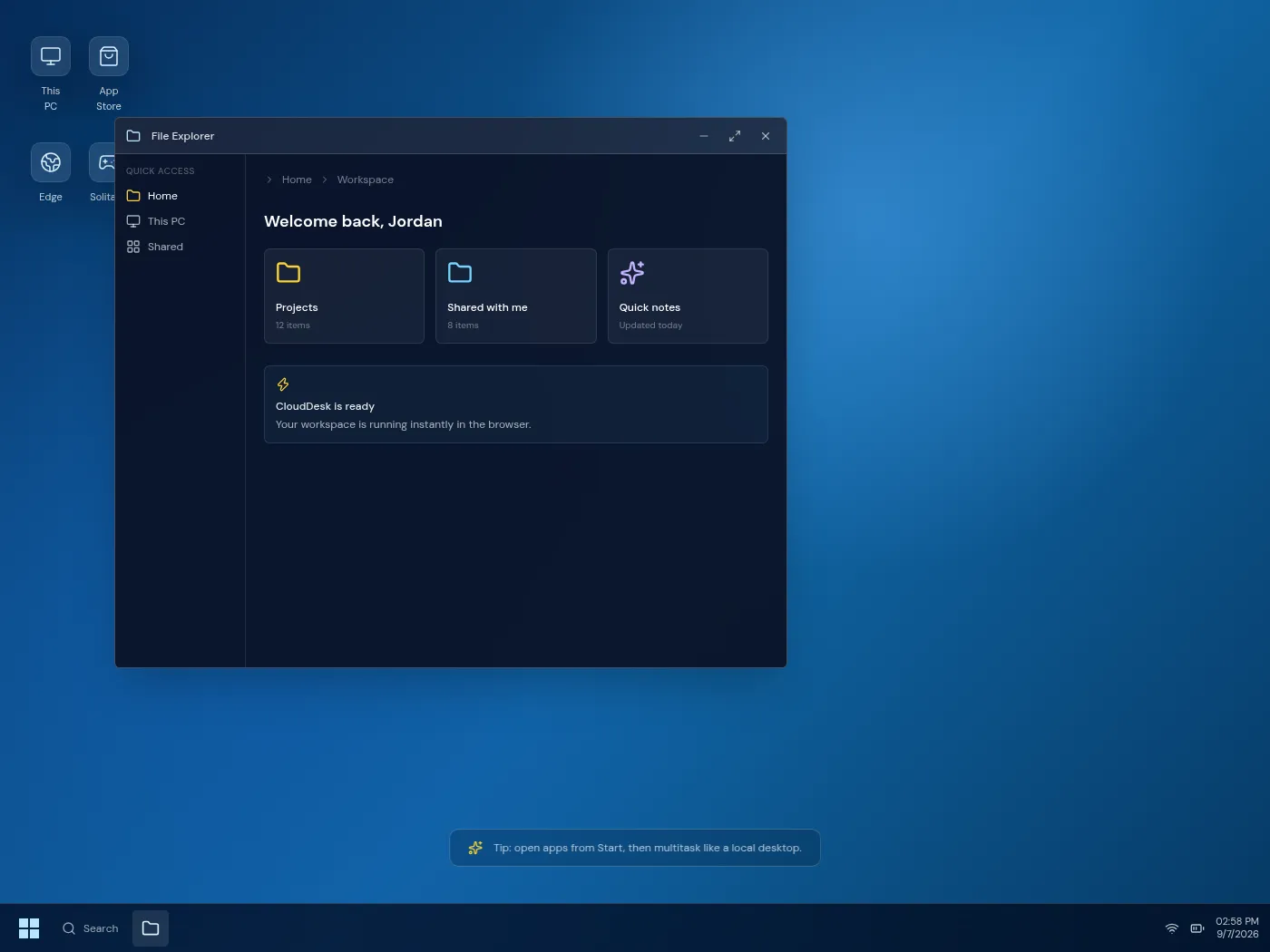 Win10 Cloud Desktop