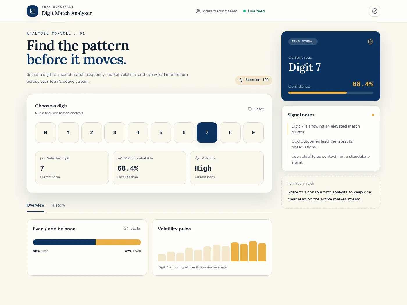 Digit Match Analyzer