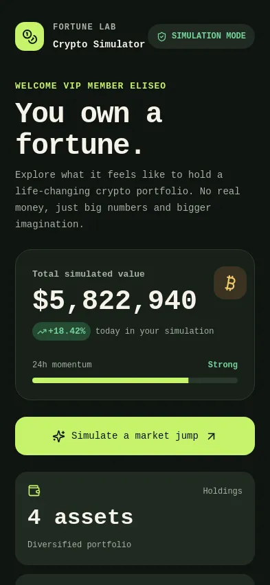 Crypto Fortune Simulator