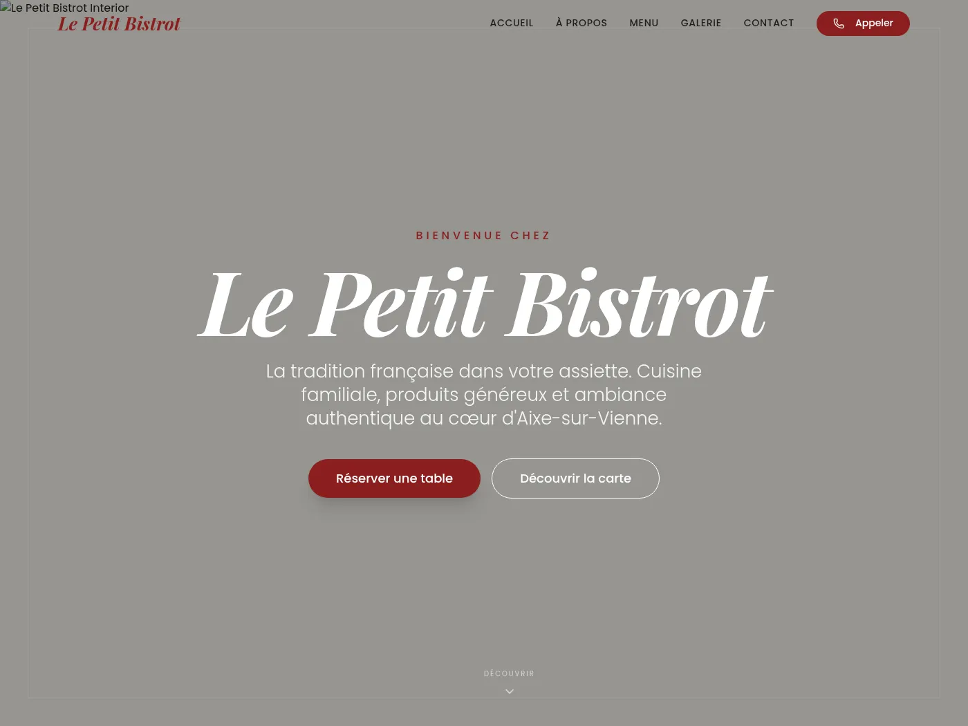 Le Petit Bistrot Web