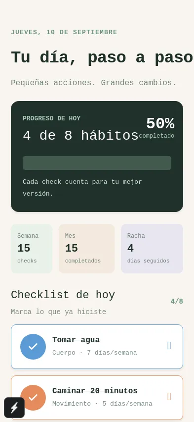 Hábitos Tracker