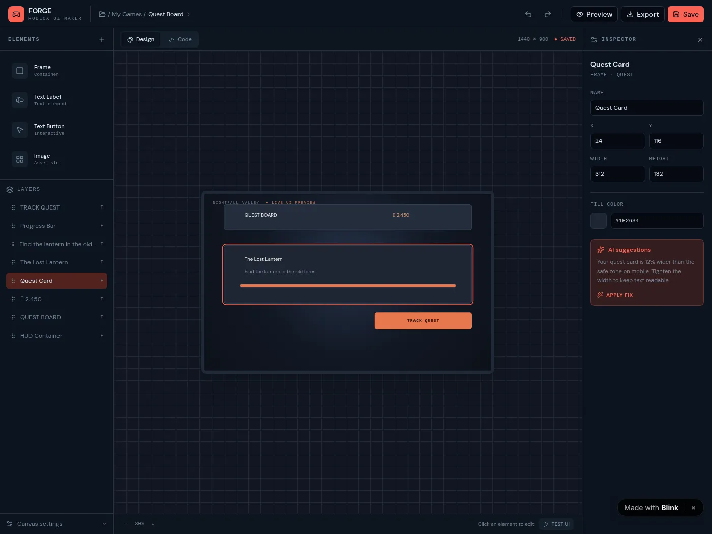 Roblox UI Maker