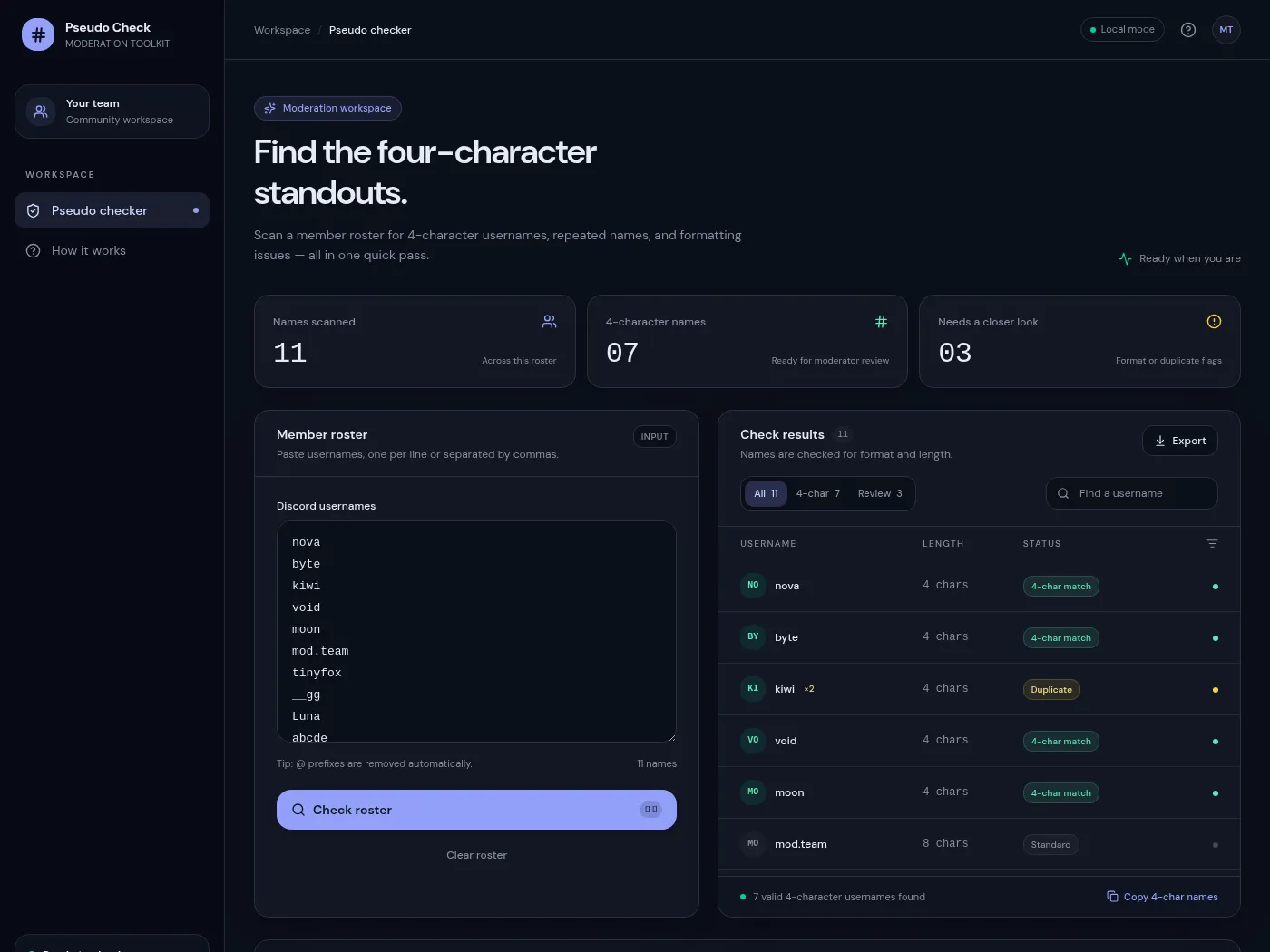 Discord Pseudo Checker