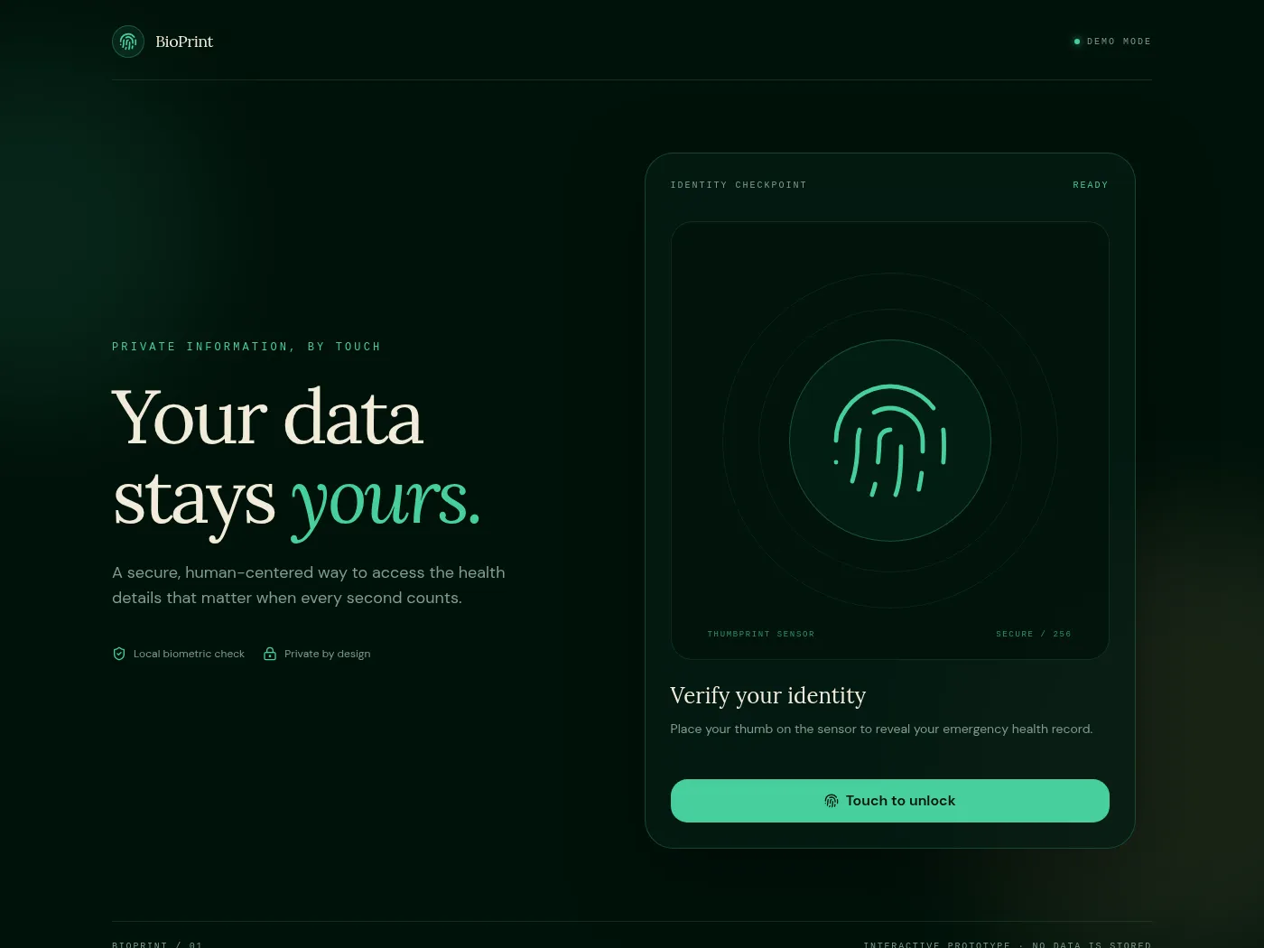 BioPrint Info App
