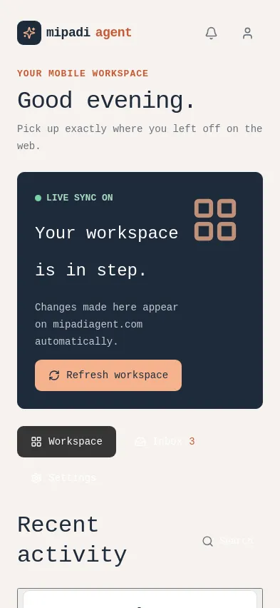 MipadiAgent Mobile Sync