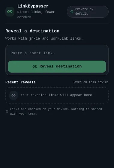 LinkBypasser Extension