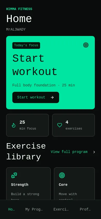 Himma Fitness App