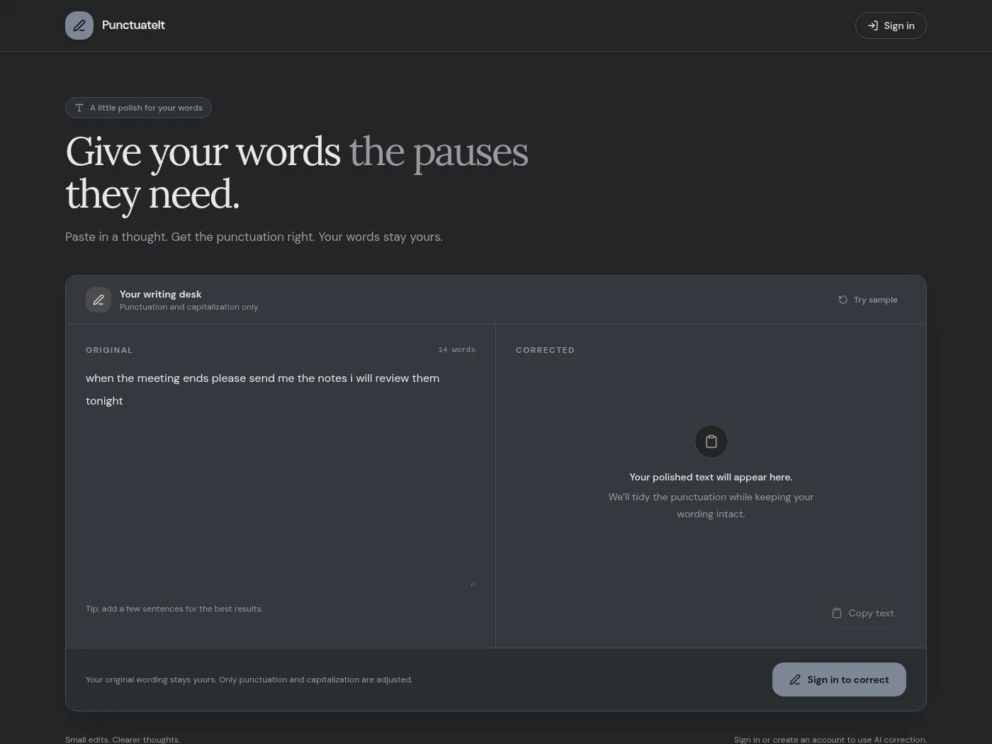 PunctuateIt