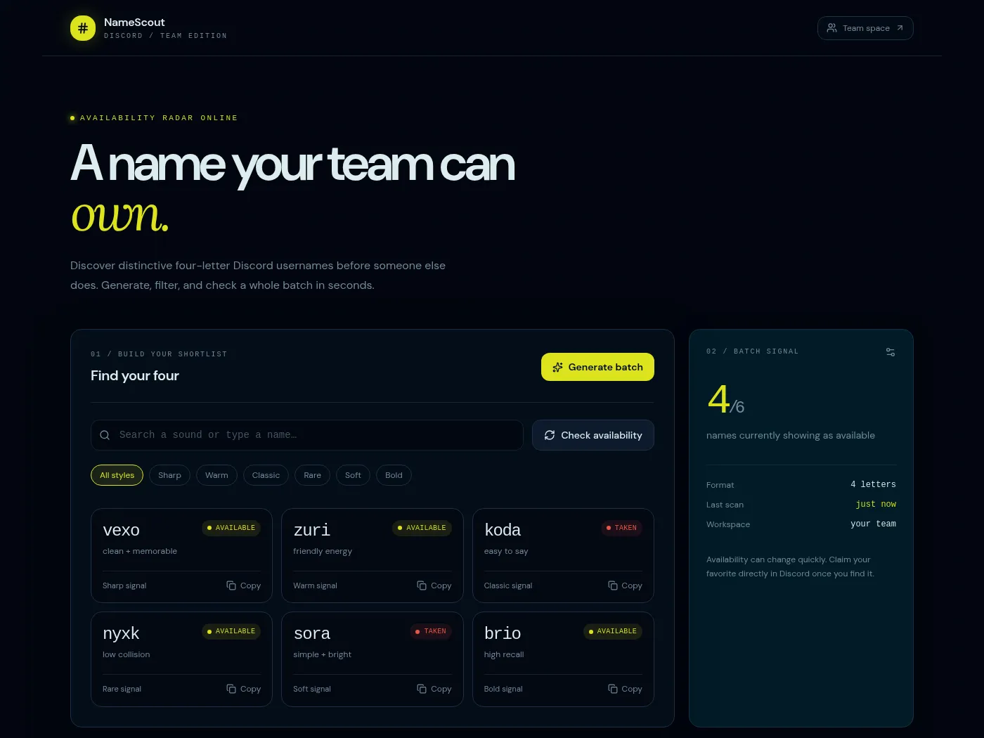 NameScout Discord