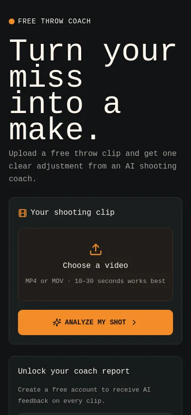 Free Throw AI Coach