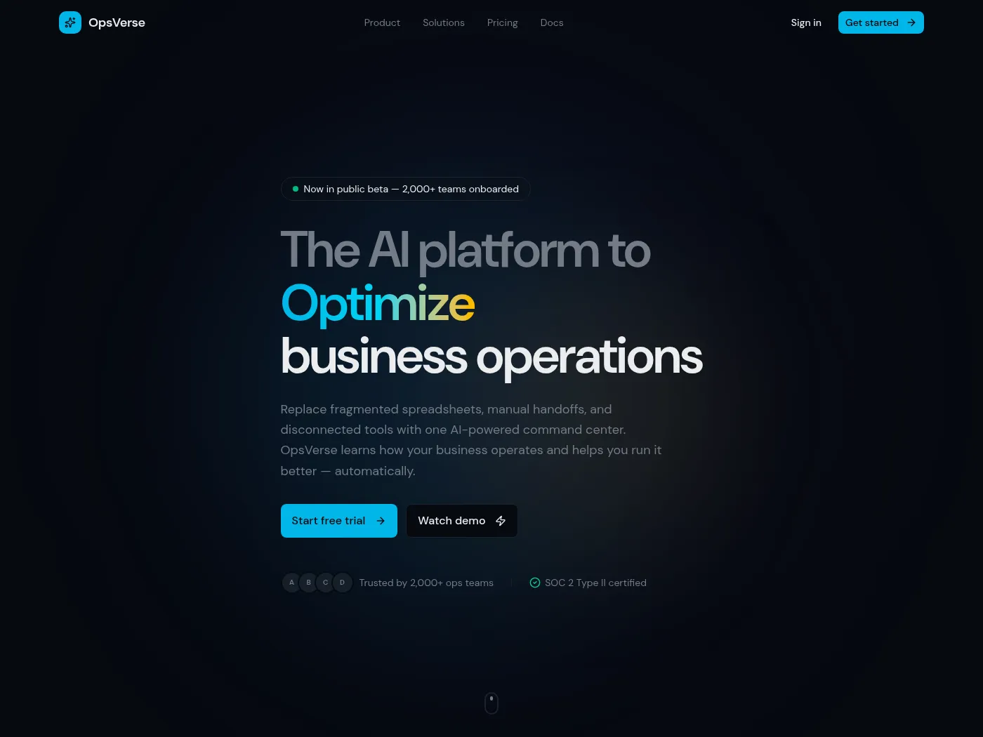 OpsVerse AI Platform