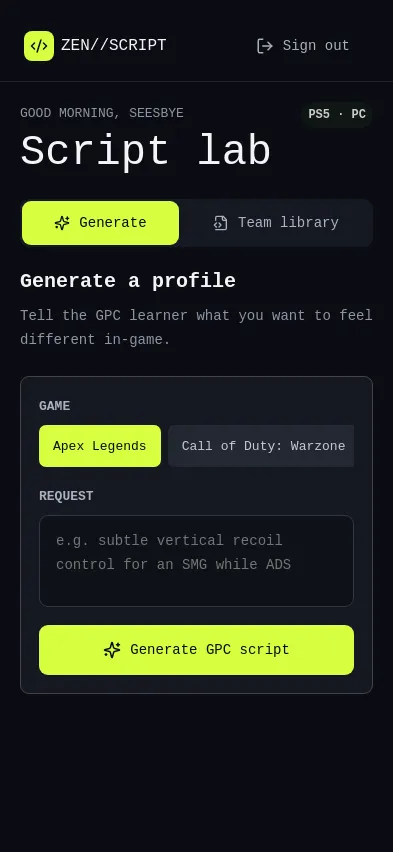 ZenScript AI Mobile