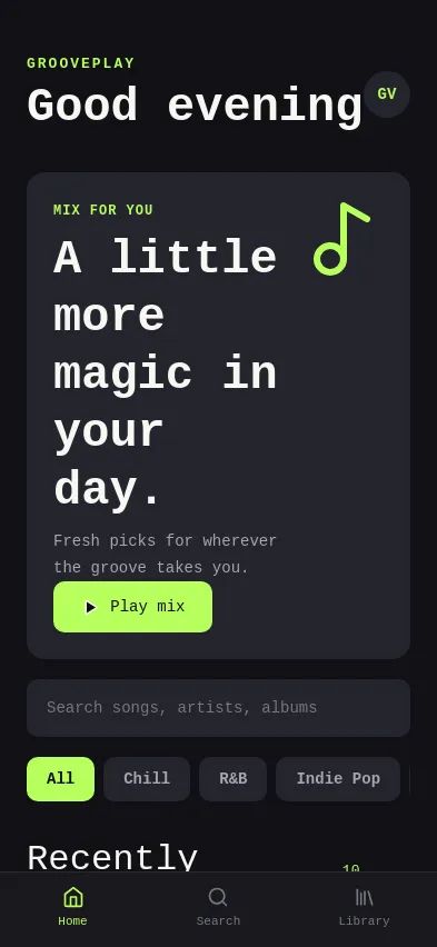 GroovePlay Music App