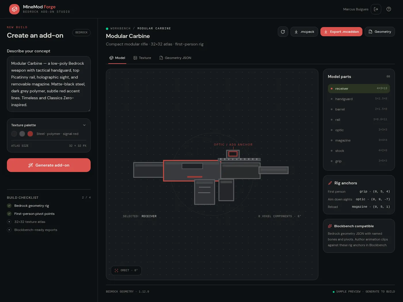 MineMod AI Creator