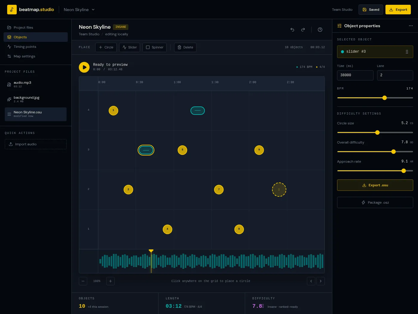 Osu! Beatmap Studio