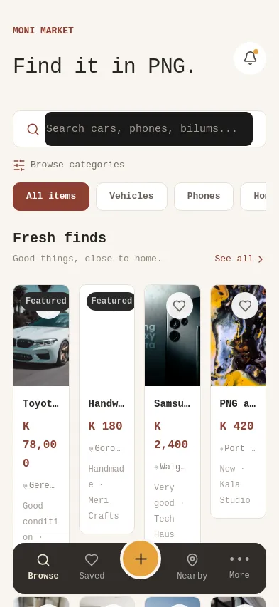 PNG MarketPlace App