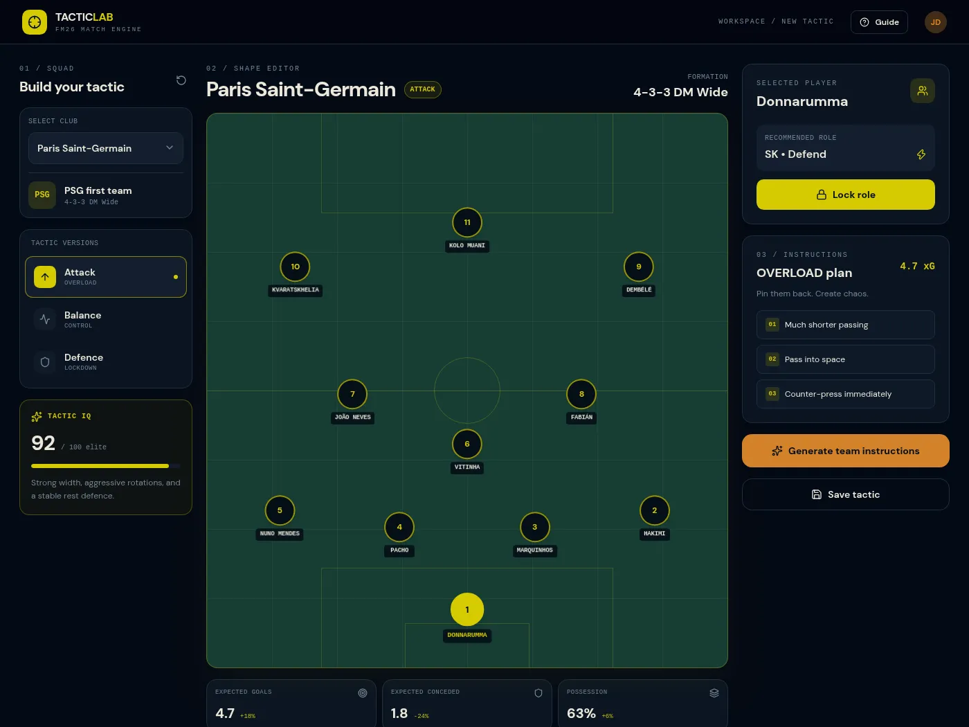 FM26 Tactic Builder