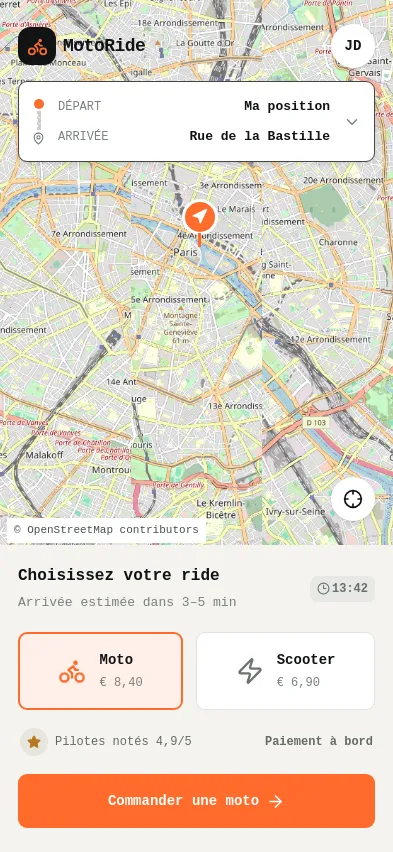 MotoRide On-Demand