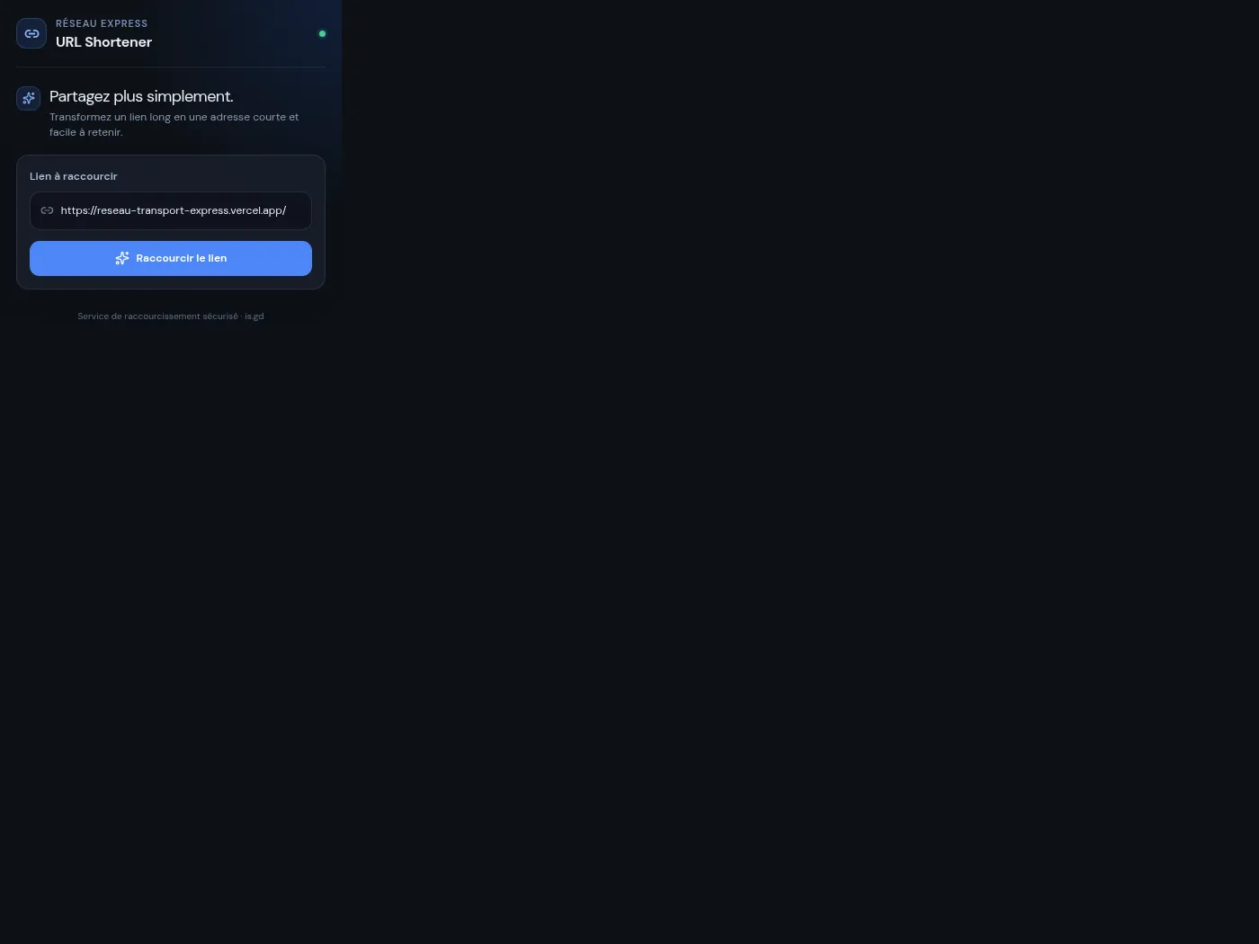 Reseau URL Shortener