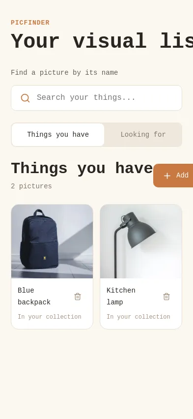 PicFinder Mobile