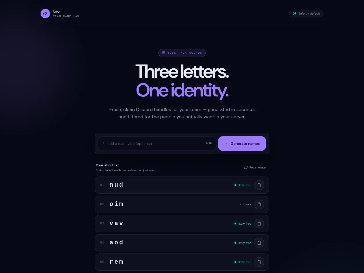 Discord Name Generator
