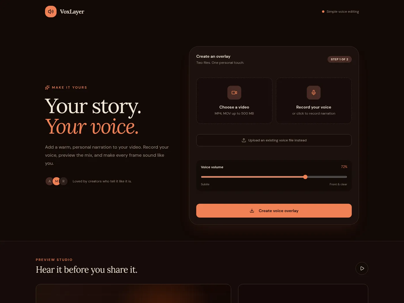 Voice Overlay Video