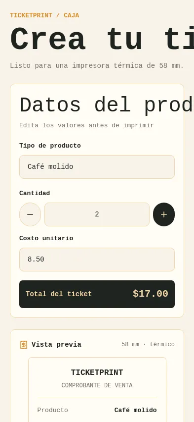 TicketPrint Mobile