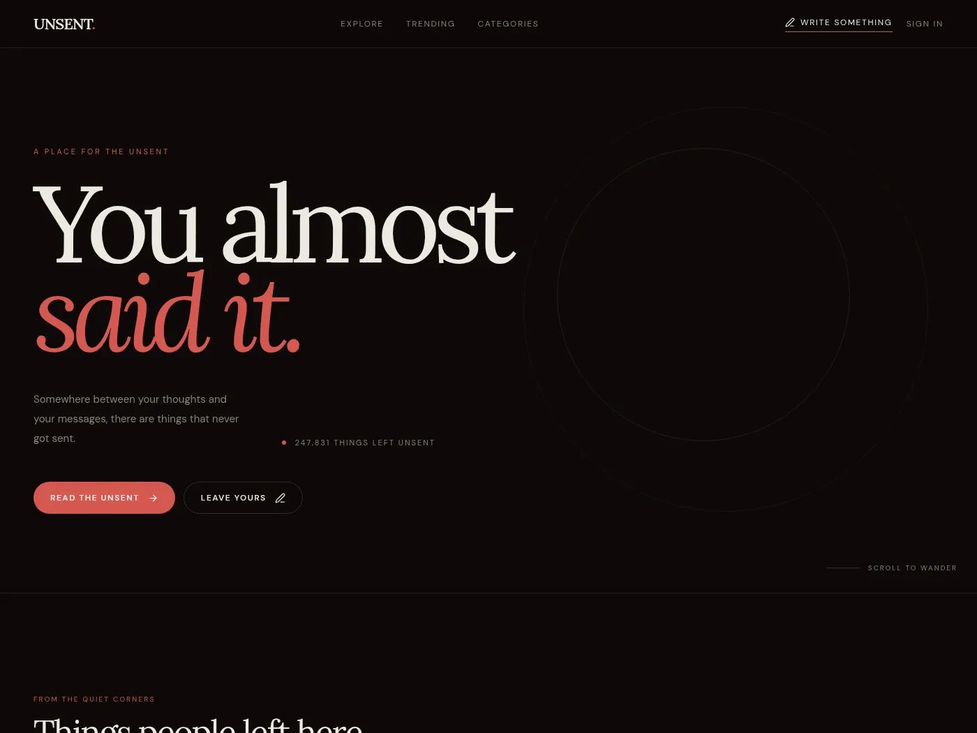 UNSENT: Anonymous Social Platform