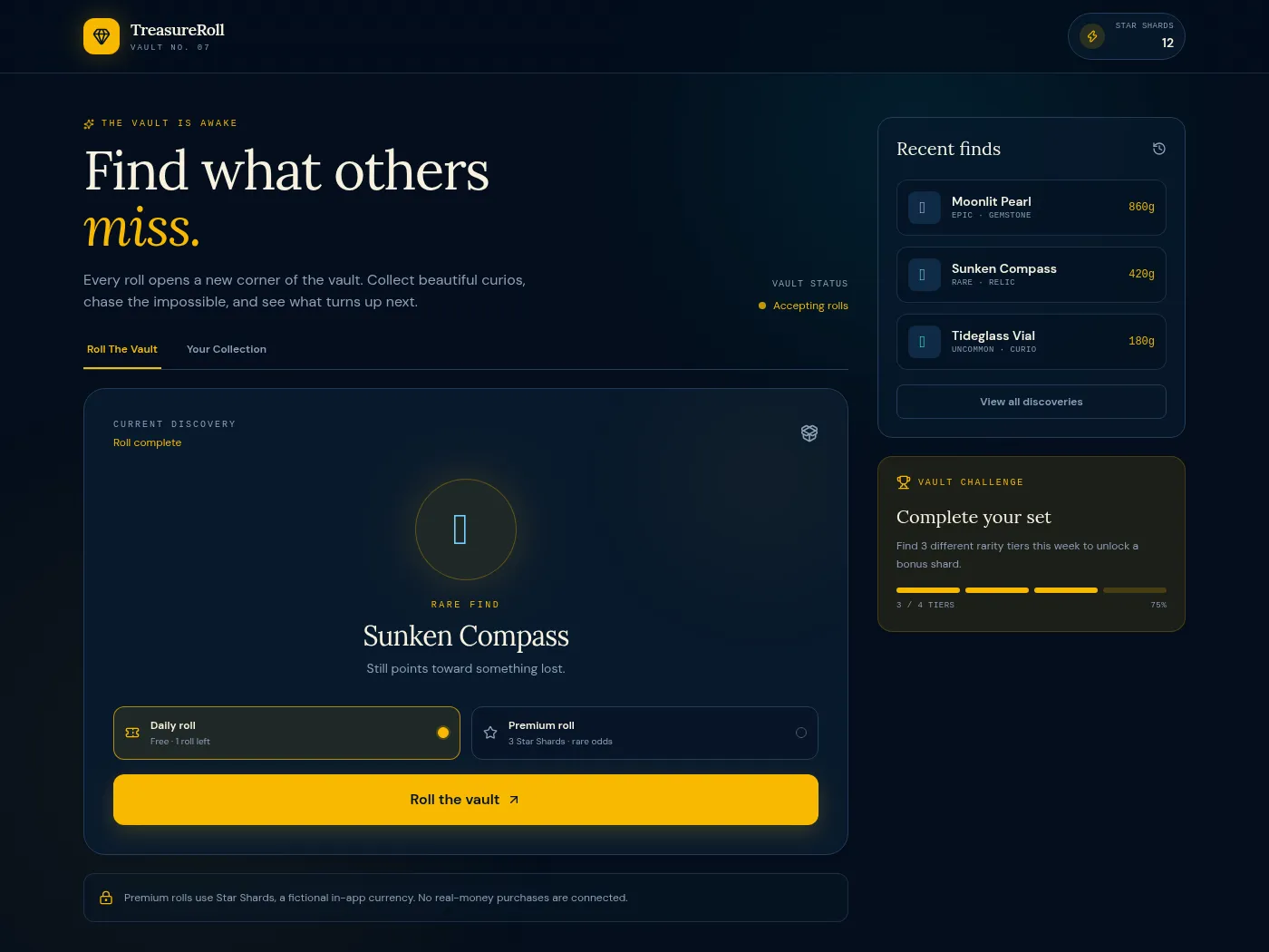 TreasureRoll Trading
