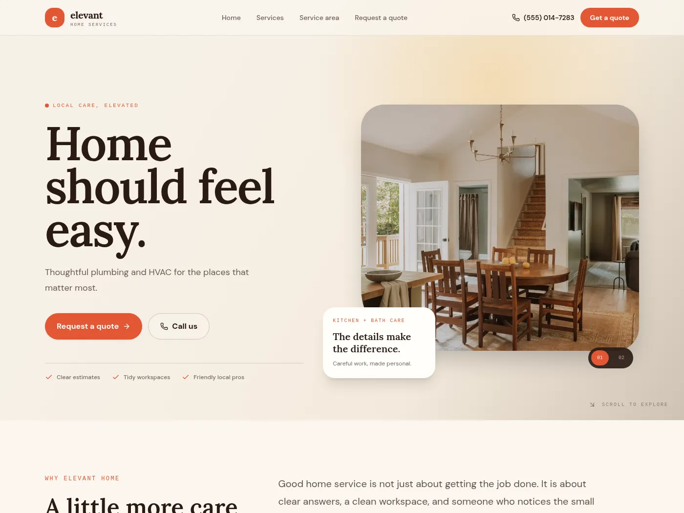 Elevant Home Website