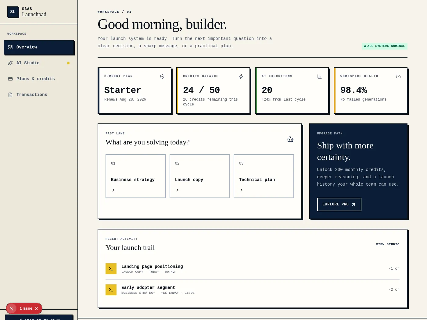 SaaS Launchpad Platform