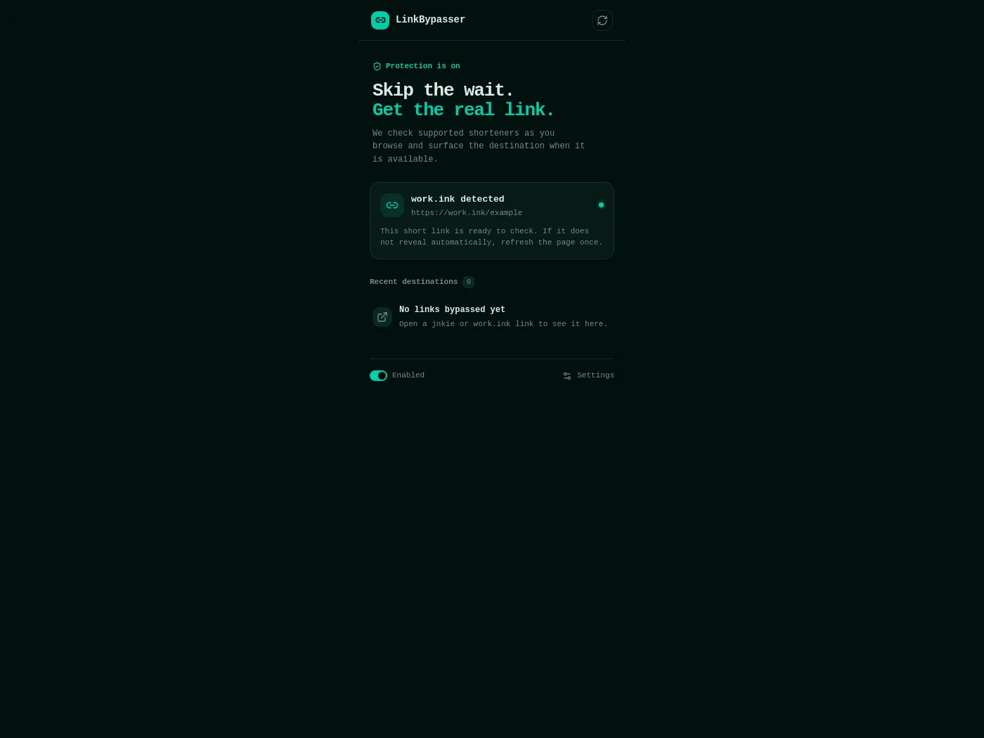 LinkBypasser Extension