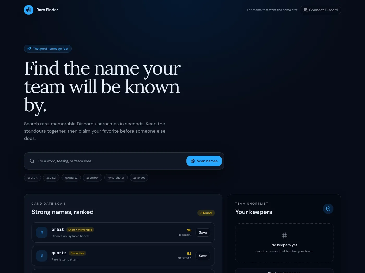 Rare Username Finder
