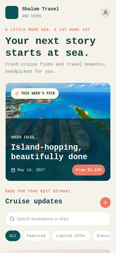 Shalom Travel Cruises App