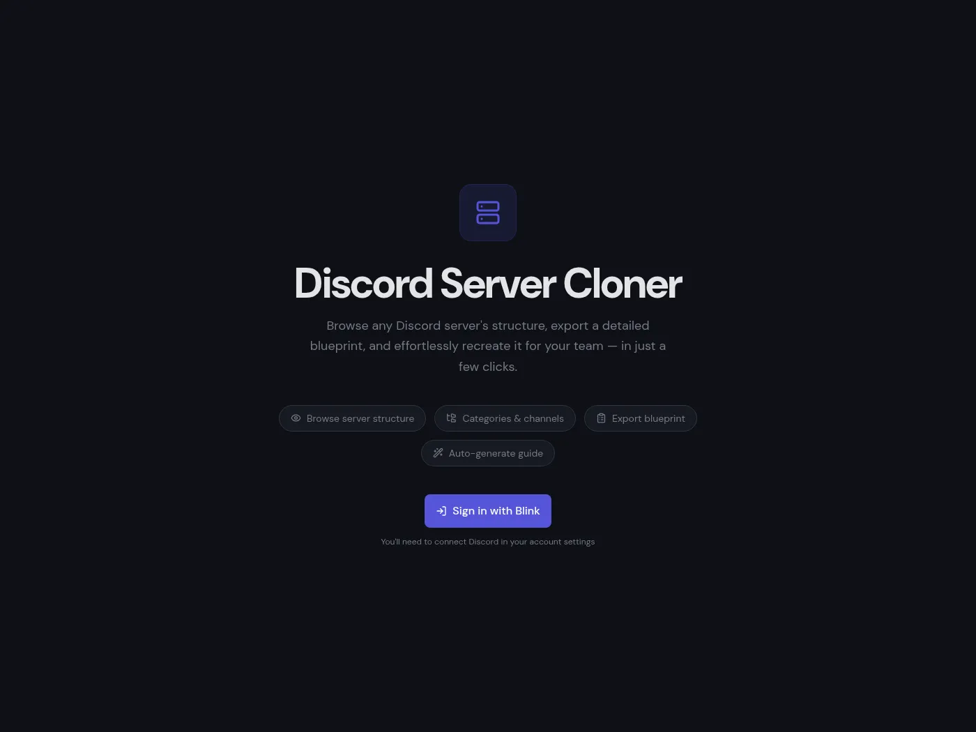 Discord Server Cloner