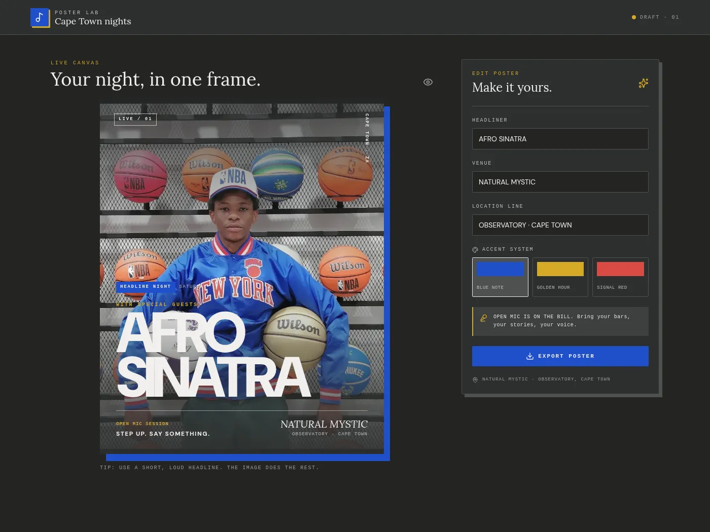 HipHop Poster Builder