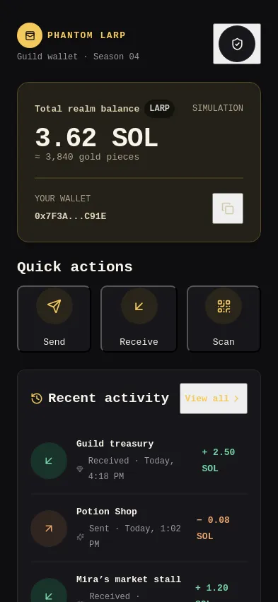 Phantom LARP Wallet