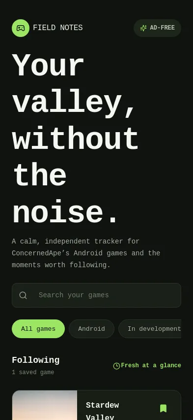 Ad-Free Game Tracker