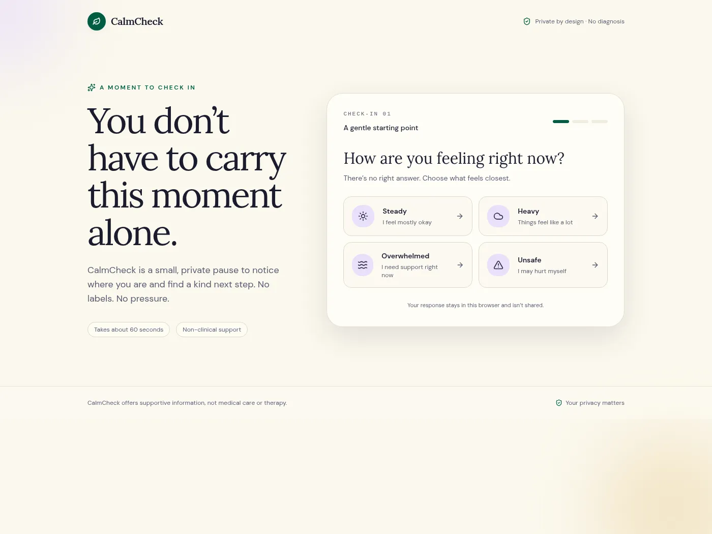 CalmCheck Mental Wellness