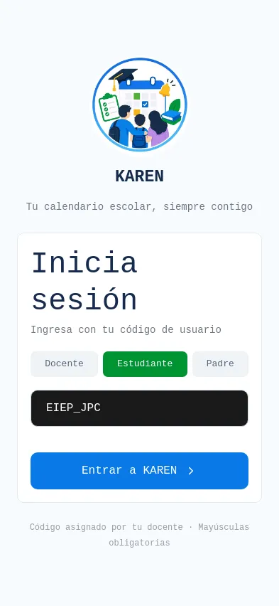 KAREN School Calendar App