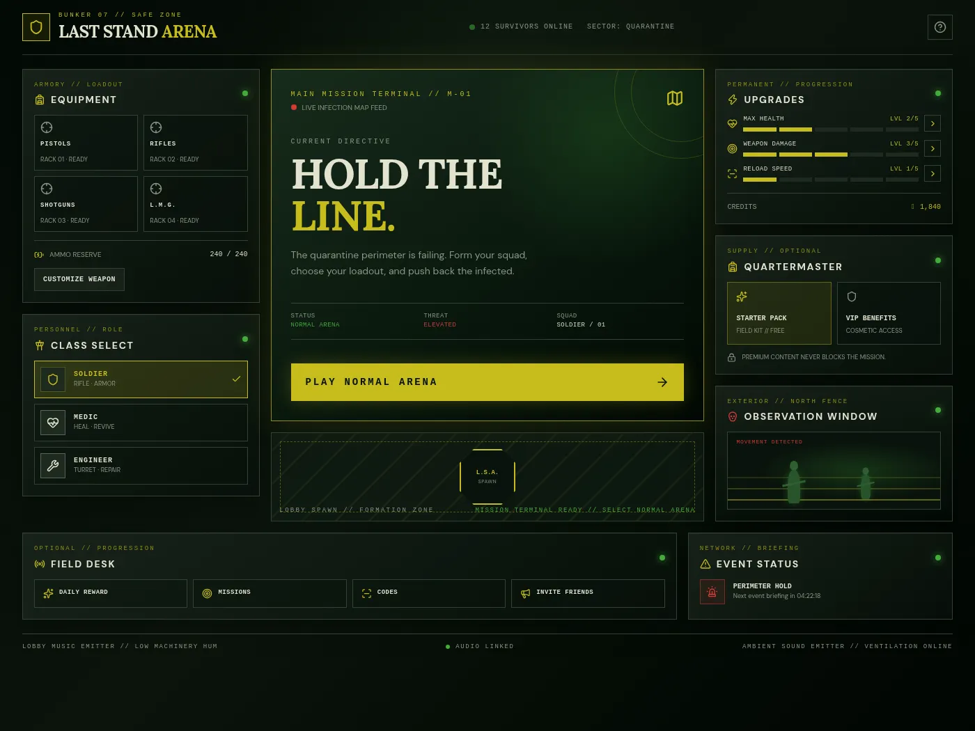 Last Stand Arena Lobby