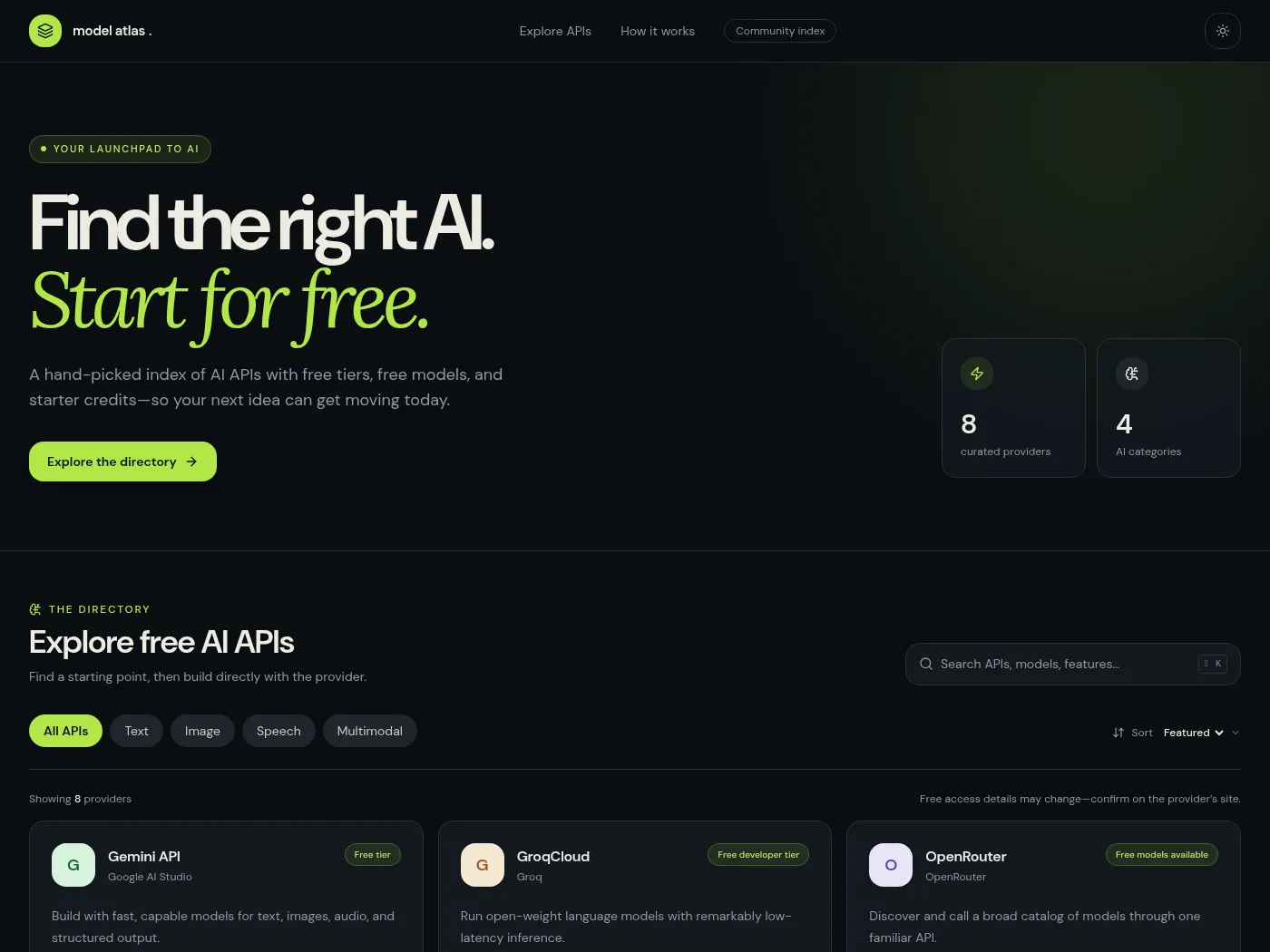 Free AI API Portal