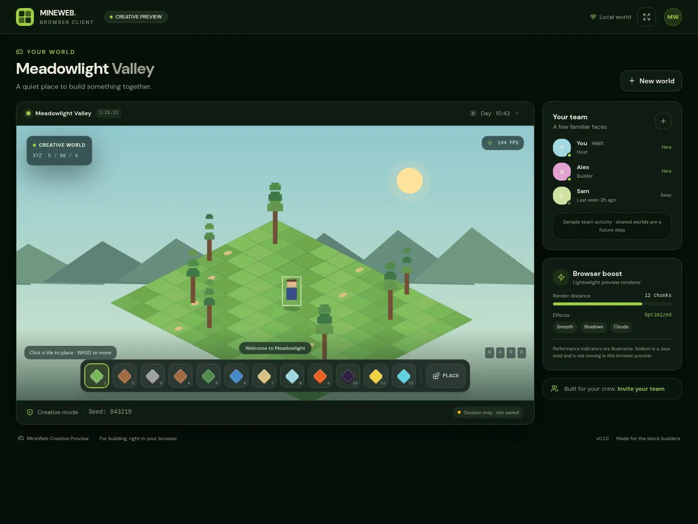 MineWeb Client