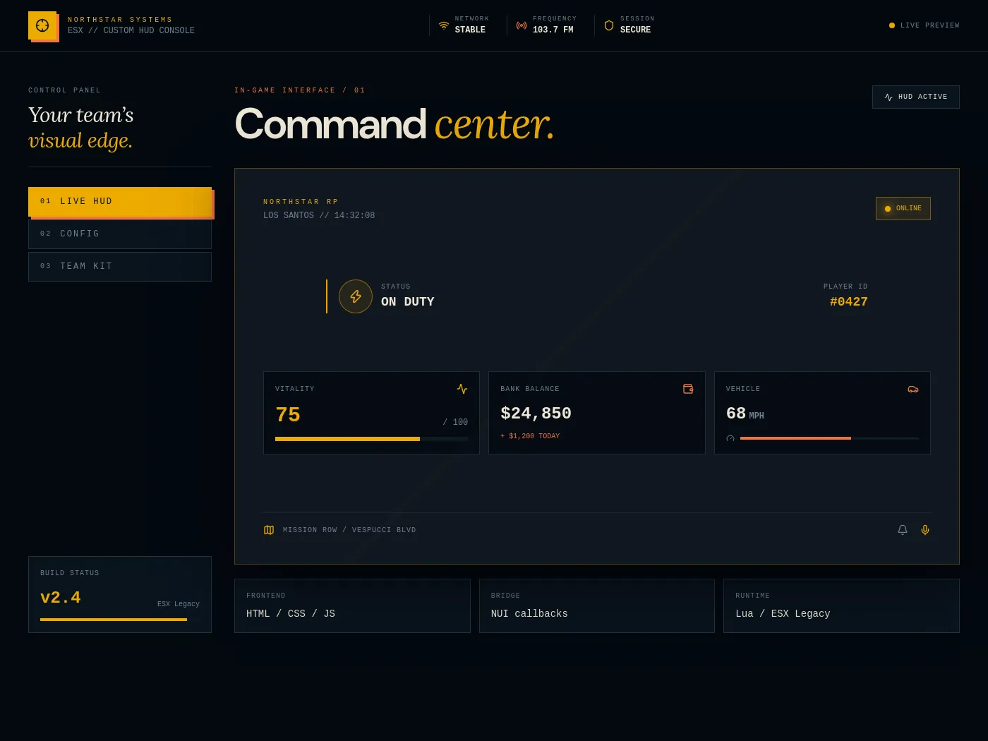 FiveM ESX Custom HUD