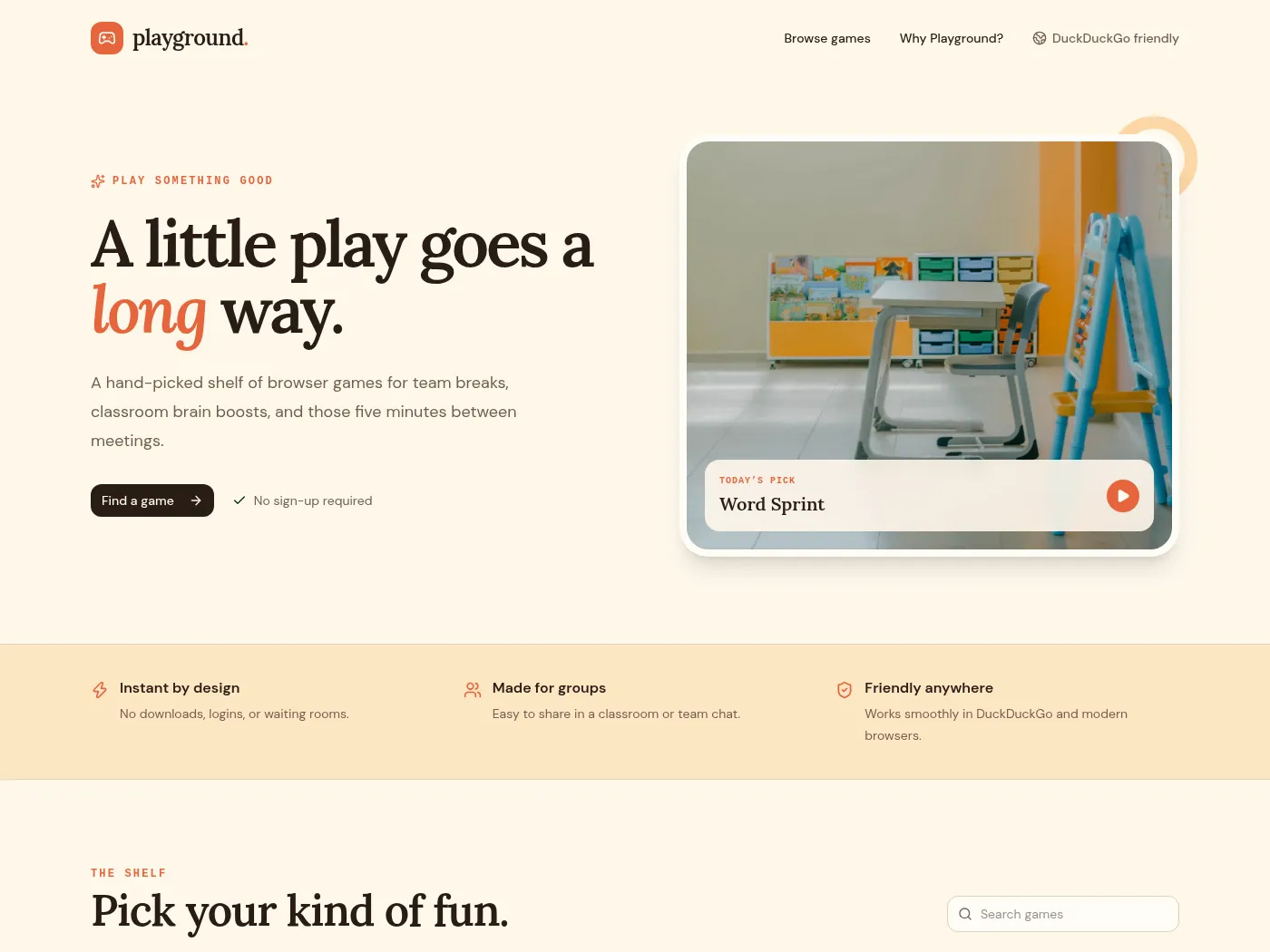 Instant Play Games Hub