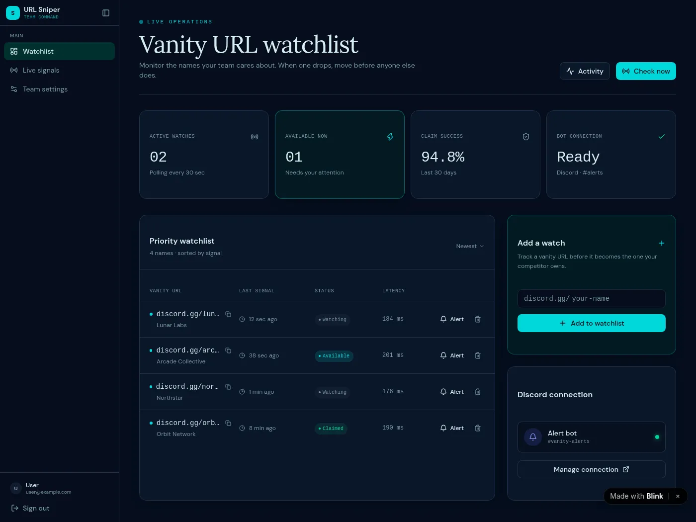 URL Sniper Bot